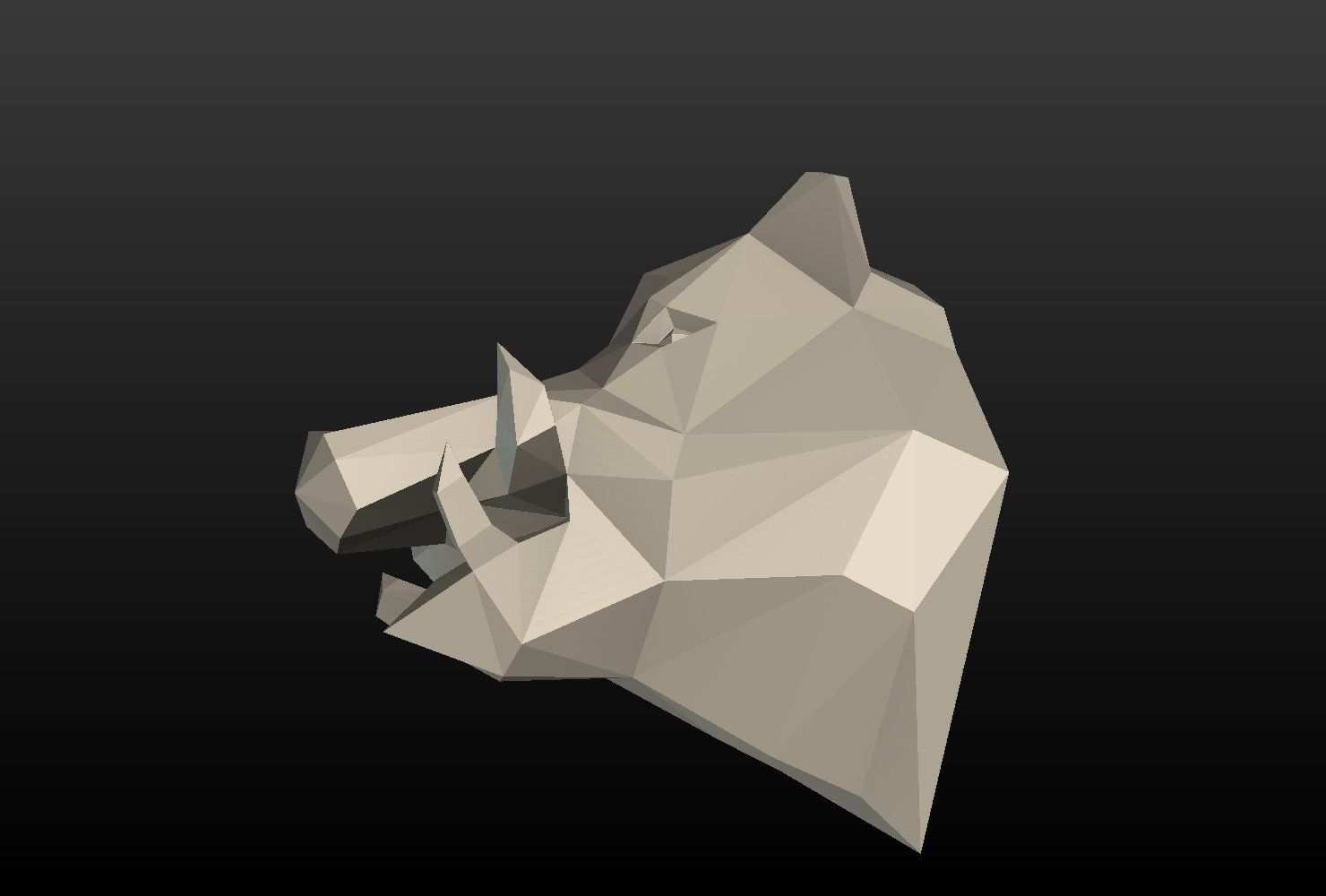 Файл STL Boar Head Low Poly・3D-печатная модель для загрузки・Cults