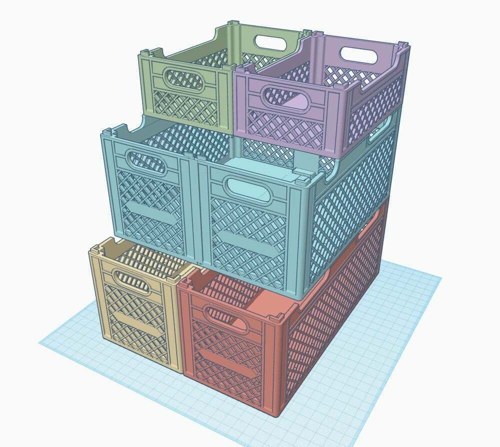 Free STL file Stackable Crate (large) 📦・3D printing idea to download・Cults