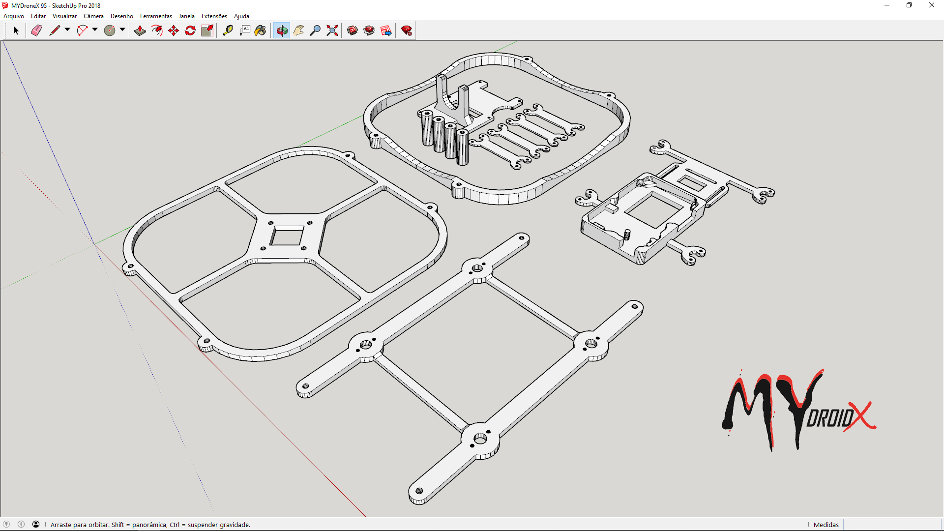 STL file MYDroneGO CineWhoop NAKED・3D print object to download・Cults