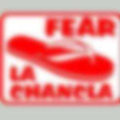 Download free STL file FEAR LA CHANCLA, sign • 3D print template ・ Cults