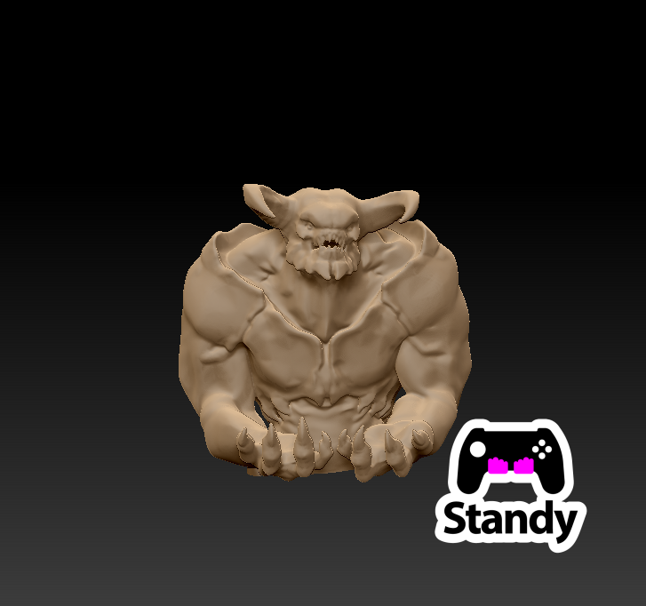OBJ file Doom Baron controller stand ps4-ps5 🎨・3D printable design to ...