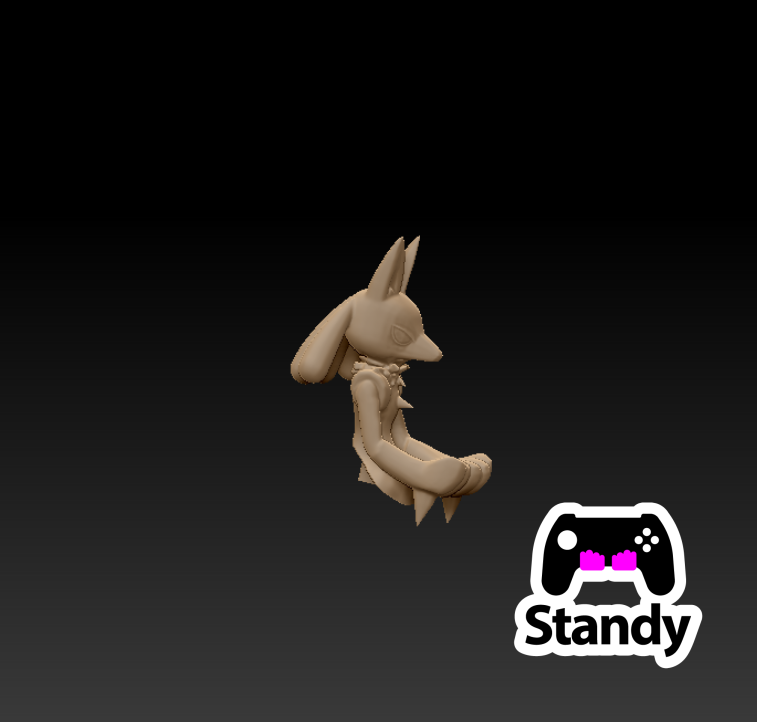 OBJ file lucario controller stand ps4-ps5・Design to download and 3D ...