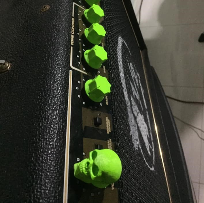 Free STL file Skull Ampli knob・Object to download and to 3D print・Cults
