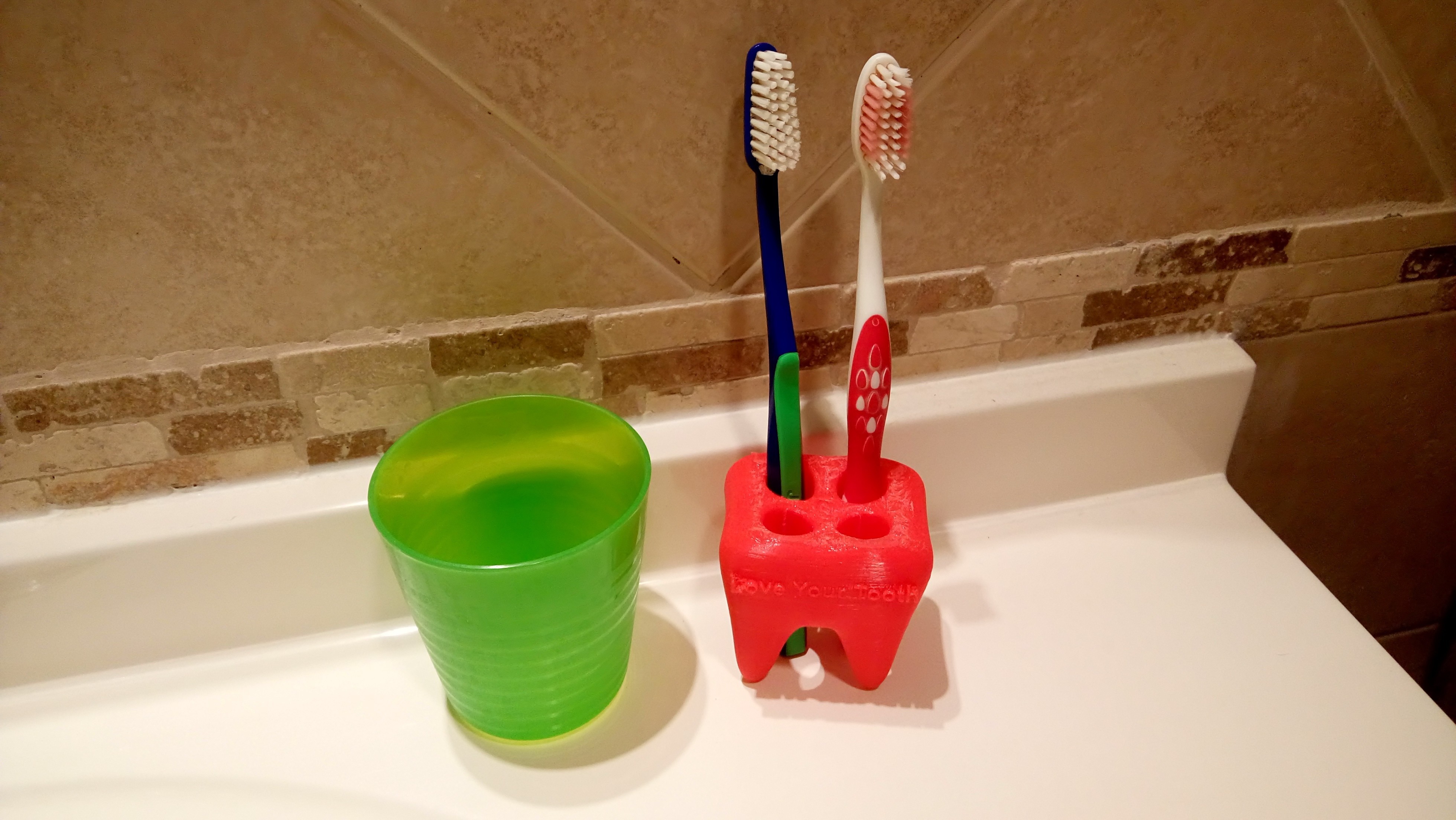 3D print Love your teeth Toothbrush holder • made with Creality3D CR-10 ...
