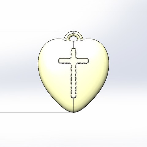 Download STL file Pendant Heart with a Cross printable model • Object ...