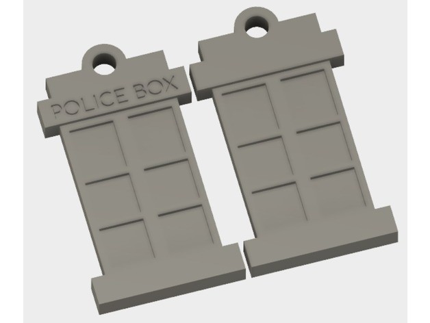Free STL file Police Box (Tardis) Keychain・3D printable model to ...