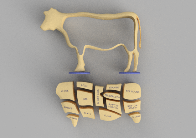 Free STL file Beef Puzzle・Object to download and to 3D print・Cults