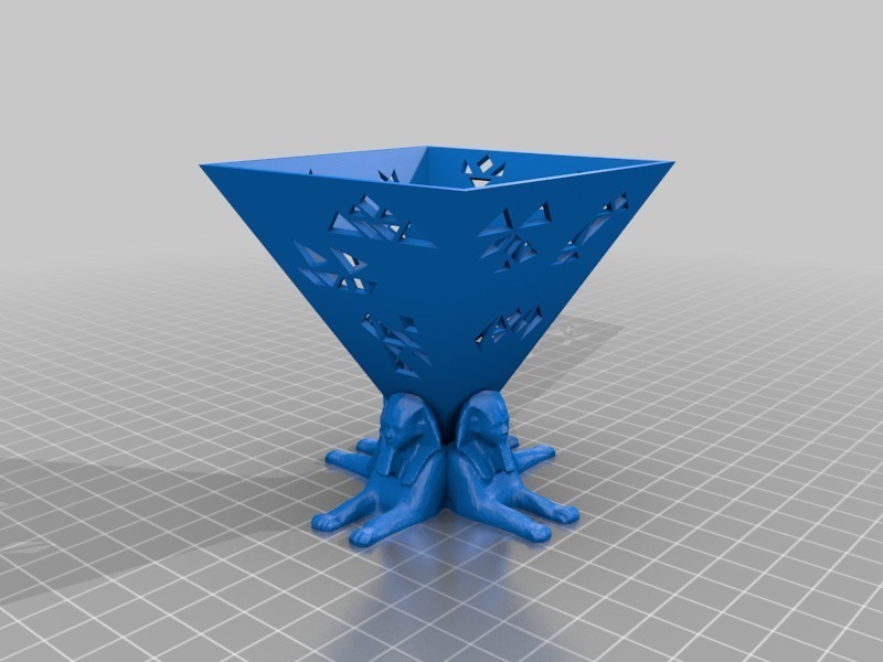 Free 3D file 3D Pyramid Tangram with Sphinx Holder 🧩・3D printer model ...