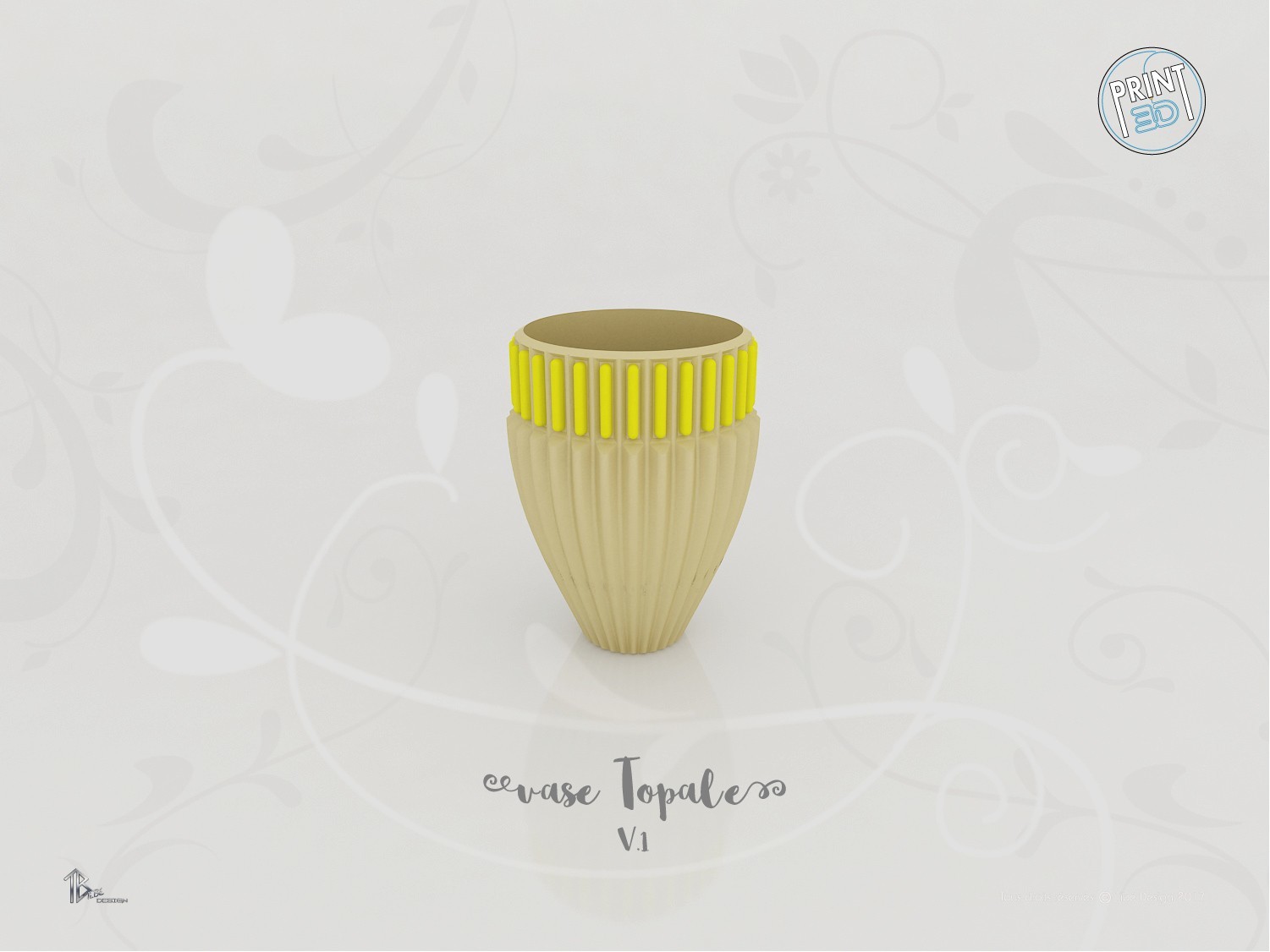 Archivo STL V.1 Topale florero・Plan de impresión en 3D para descargar・Cults