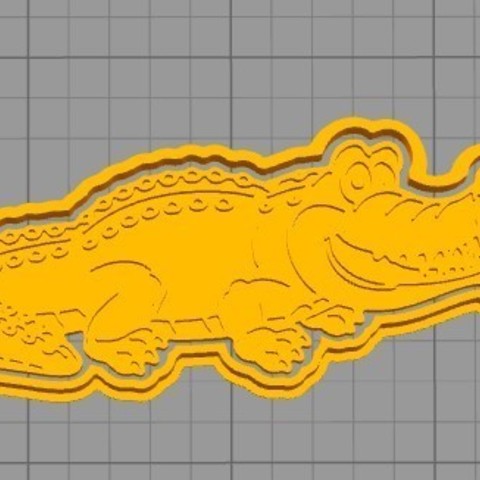 Download 3D printer designs Crocodile Cutter - Crocodile Cookie Cutter ...