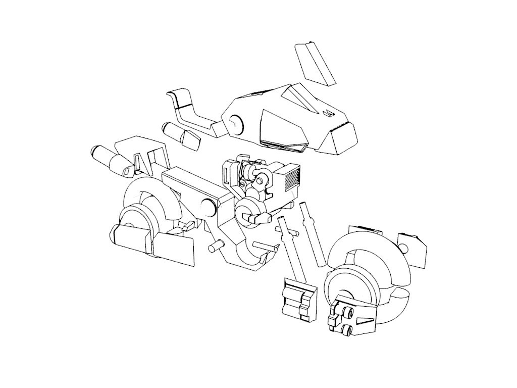 Fichier 3D VR-052-F / Cyclone Mospeada Robotech・Plan à imprimer en 3D à ...