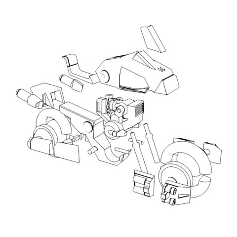 Download STL file VR-052-F / Cyclone Mospeada Robotech • 3D printable ...