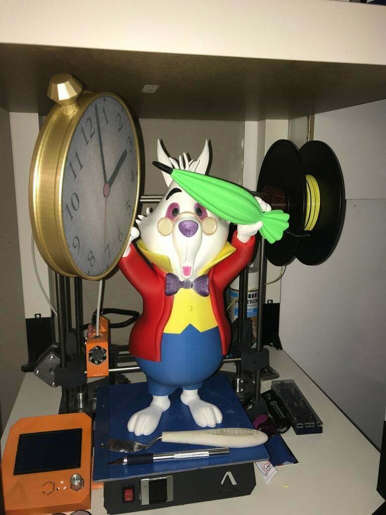 Free STL file outline for Alice rabbit watch・3D printing template to ...