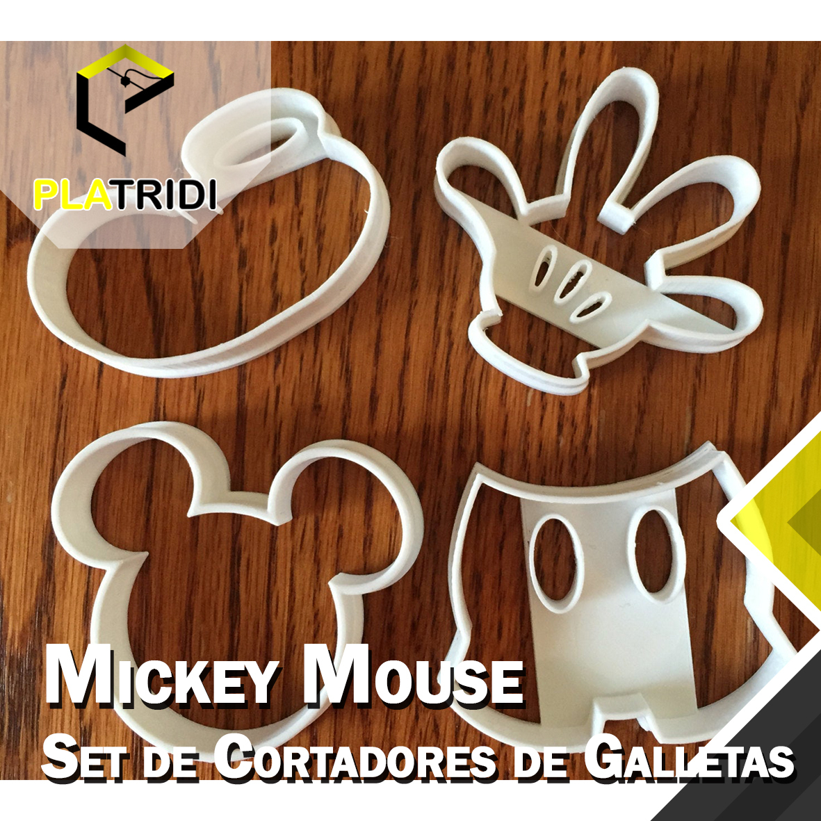 STL file Mickey Mouse cookie cutter set・3D printer design to download・Cults