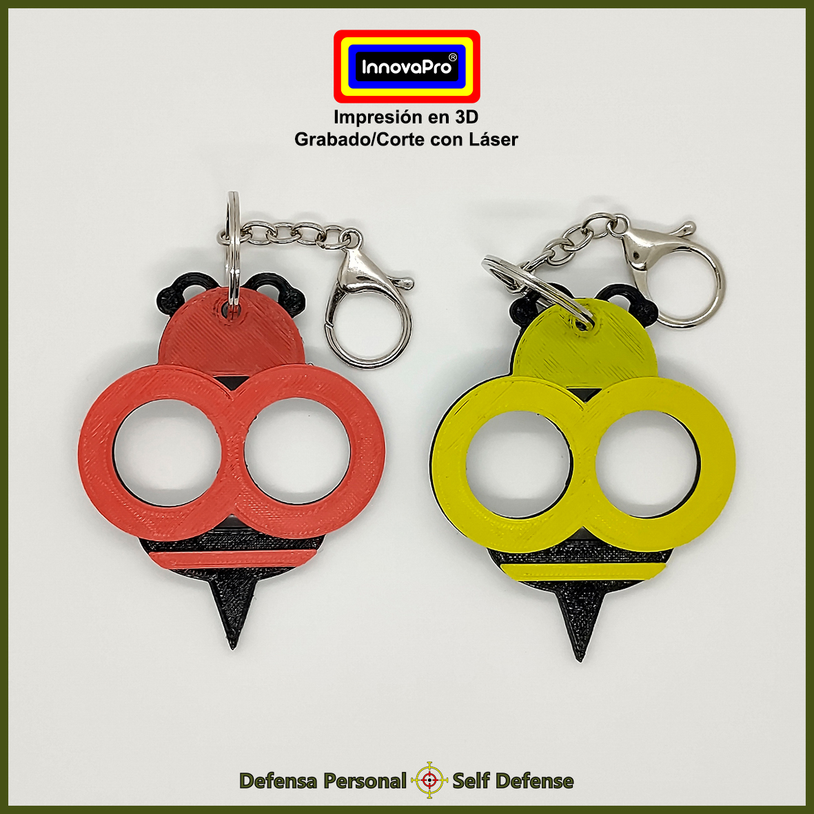 STL file Self Defense Keychain (Bee/Wasp) 🗝️・3D print object to ...