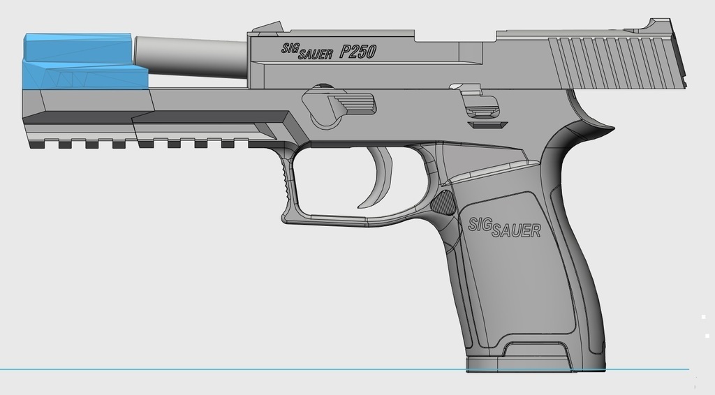 Free STL file sig p250 comp 🧞‍♂️・Design to download and 3D print・Cults