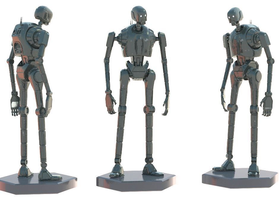 STL file K-2SO (SPLITED MULTIPLE PIECES)・3D printer model to download・Cults