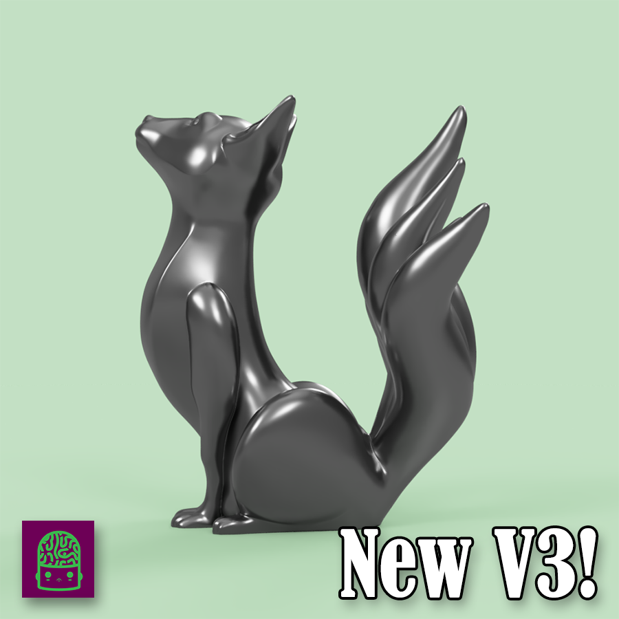 Free STL file Kitsune - Easy Print, no supports required. New V3!!!・3D ...