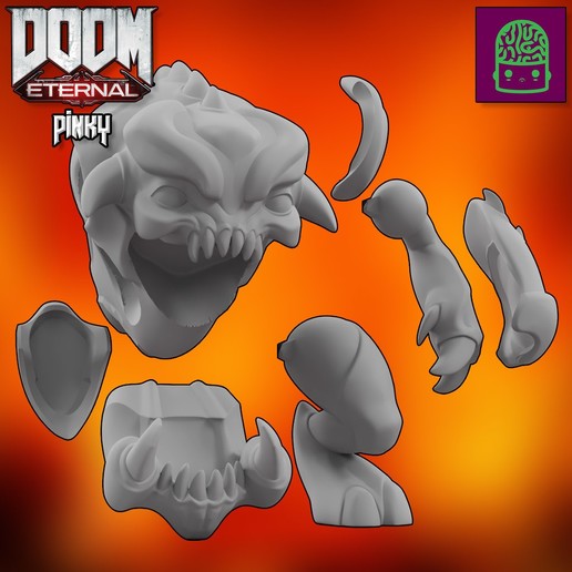 Download STL file DOOM ETERNAL PINKY SPECTRE COLLECTIBLE FIGURINE HIGH ...