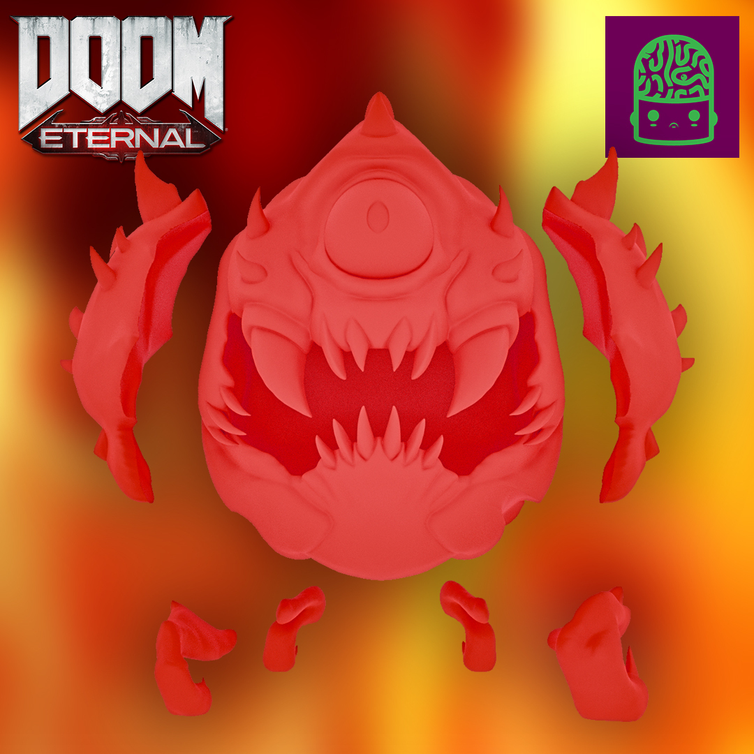 STL file DOOM ETERNAL CACODEMON COLLECTIBLE FIGURINE HIGH RES CUSTOM MODEL 🎮・3D print model to ...
