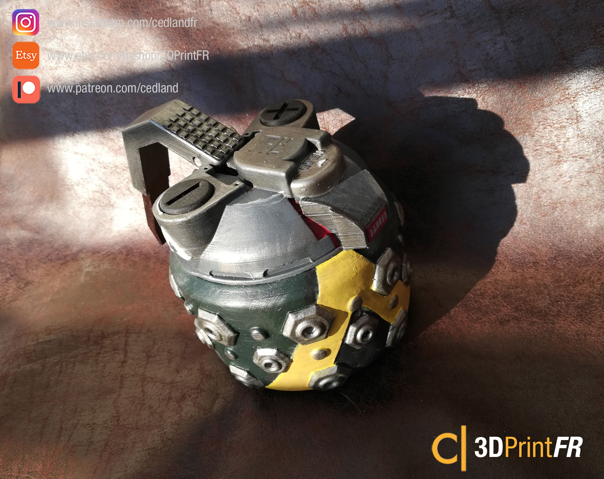 STL file Apex Legends réplique 1:1 FanArt de la Grenade Frag 🧸・Template ...