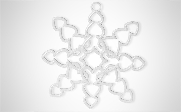 Free STL file Tons of Hearts Snowflake Decoration 🥰・Template to ...