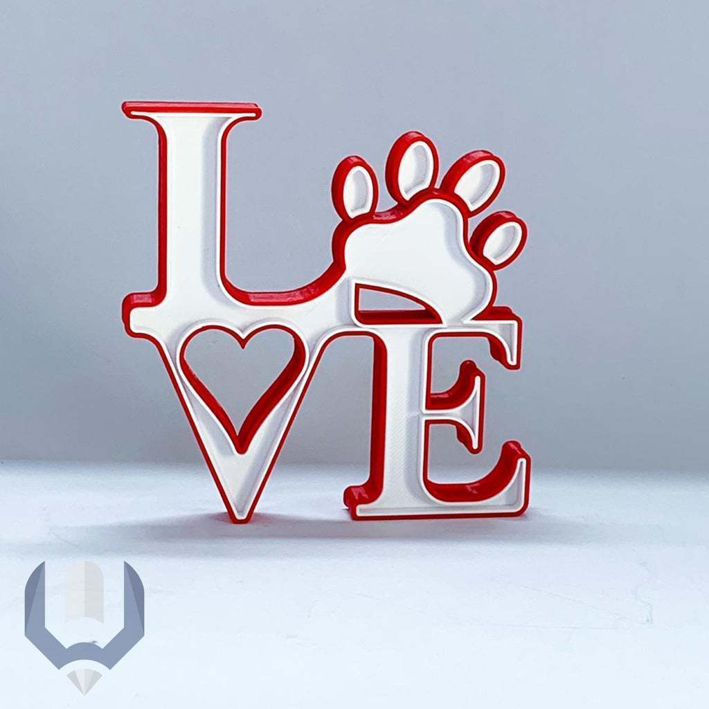 Free STL file Sign Love Pet・3D printer design to download・Cults