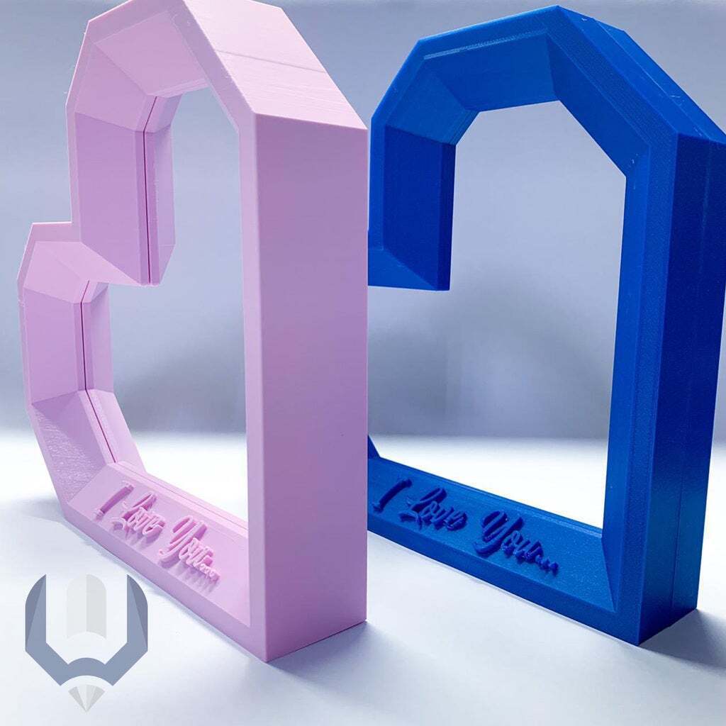 Free STL file Lowpoly Heart Picture Frame 💜・3D printer design to ...