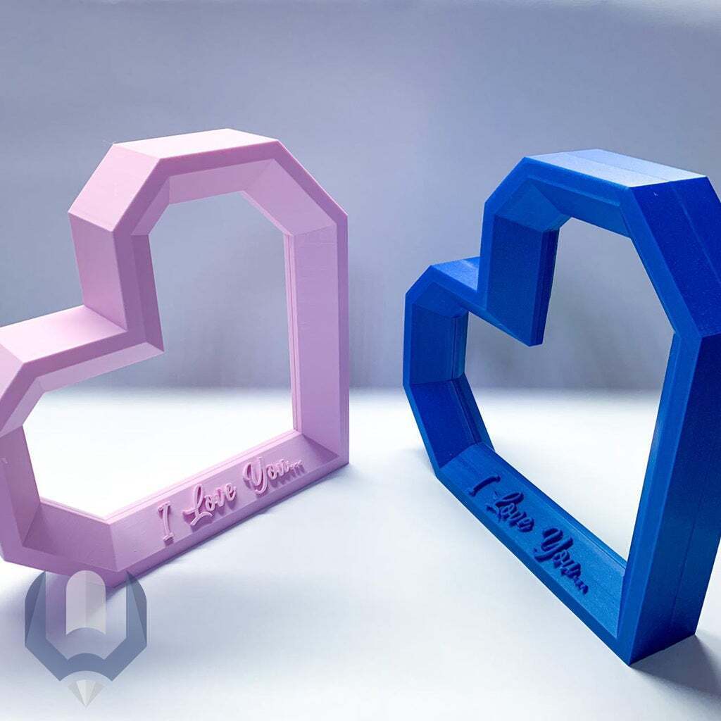 Free STL file Lowpoly Heart Picture Frame 💜・3D printer design to ...