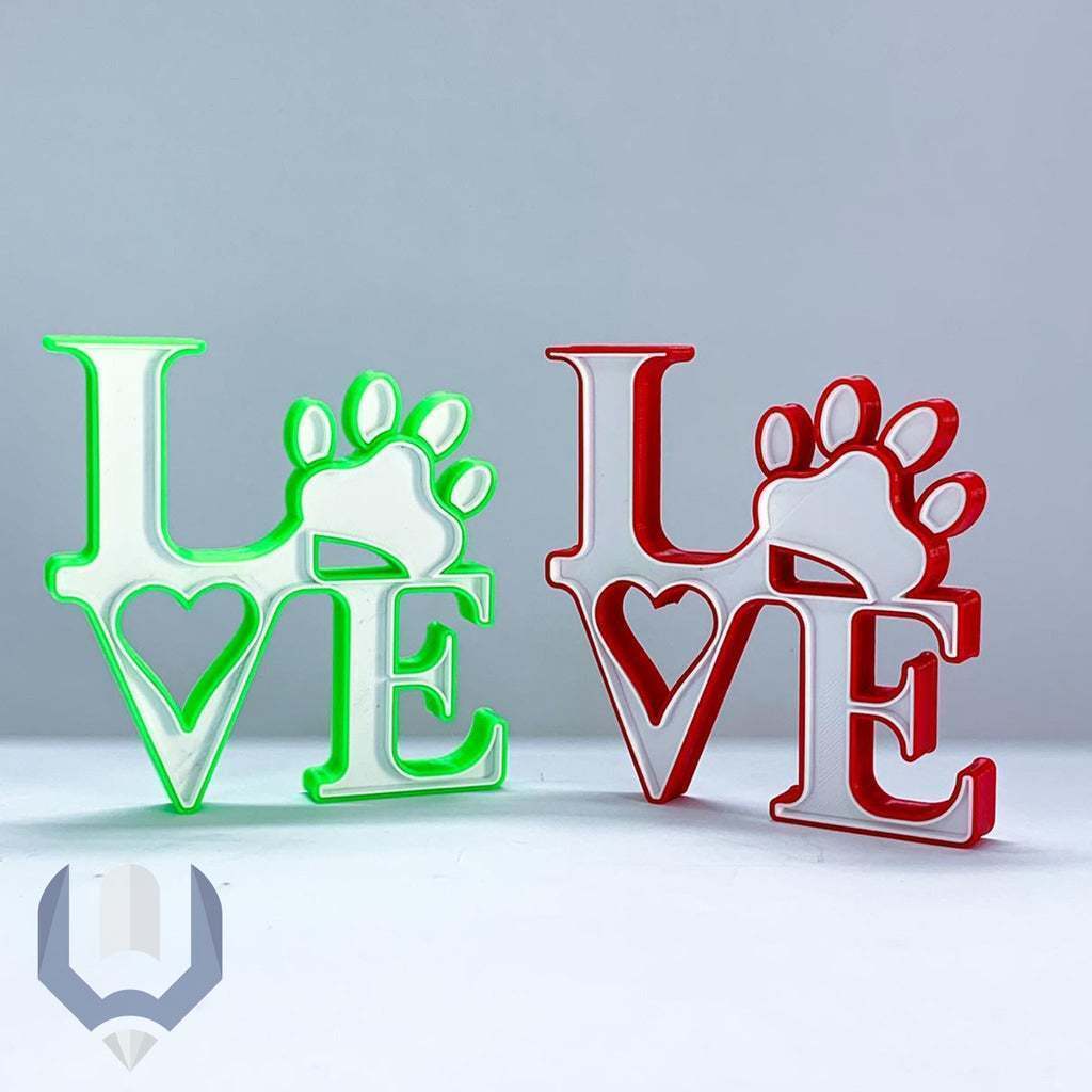 Free STL file Sign Love Pet・3D printer design to download・Cults