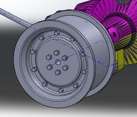 Free STL file M35A2 rear rim for 1.9 tyres・3D print design to download ...