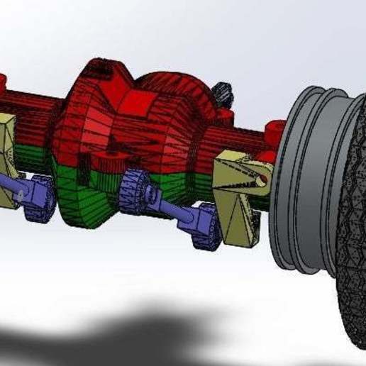 Download free STL files rc truck 1/14 FH rear axle ・ Cults