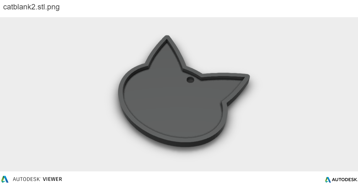STL file cat tag blank・Model to download and 3D print・Cults