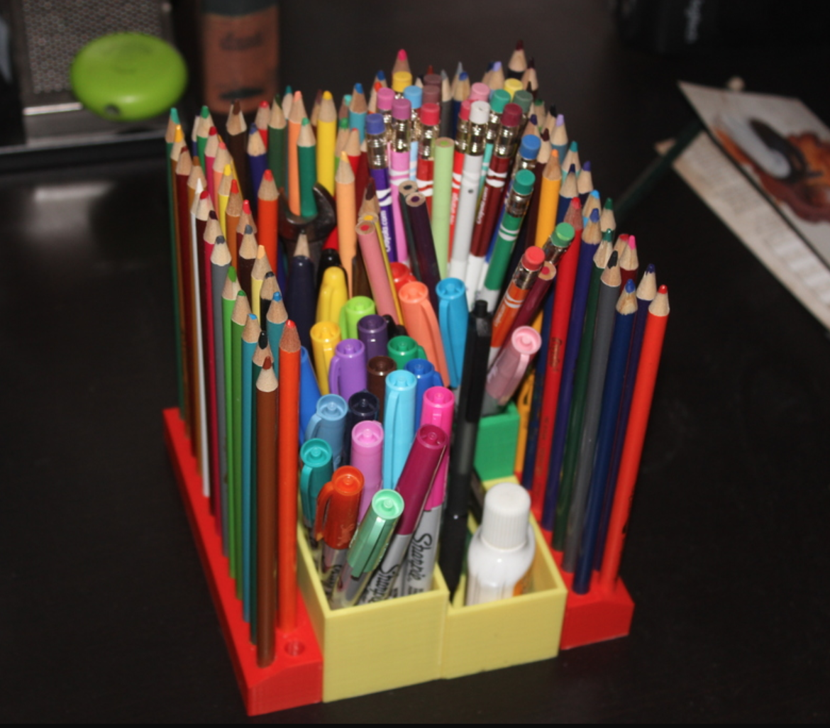 Download free STL file Modular Color Pencil Holder • 3D print model ・ Cults