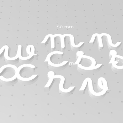 Download free 3D printer model New cursive letters that "attach" ・ Cults