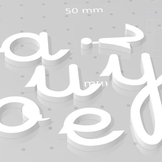 Download free 3D printer model New cursive letters that "attach" ・ Cults