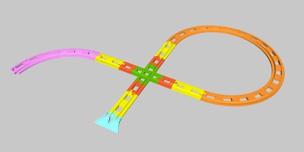 Free STL file LEGO Duplo train track: crossing (90°)・Object to download ...