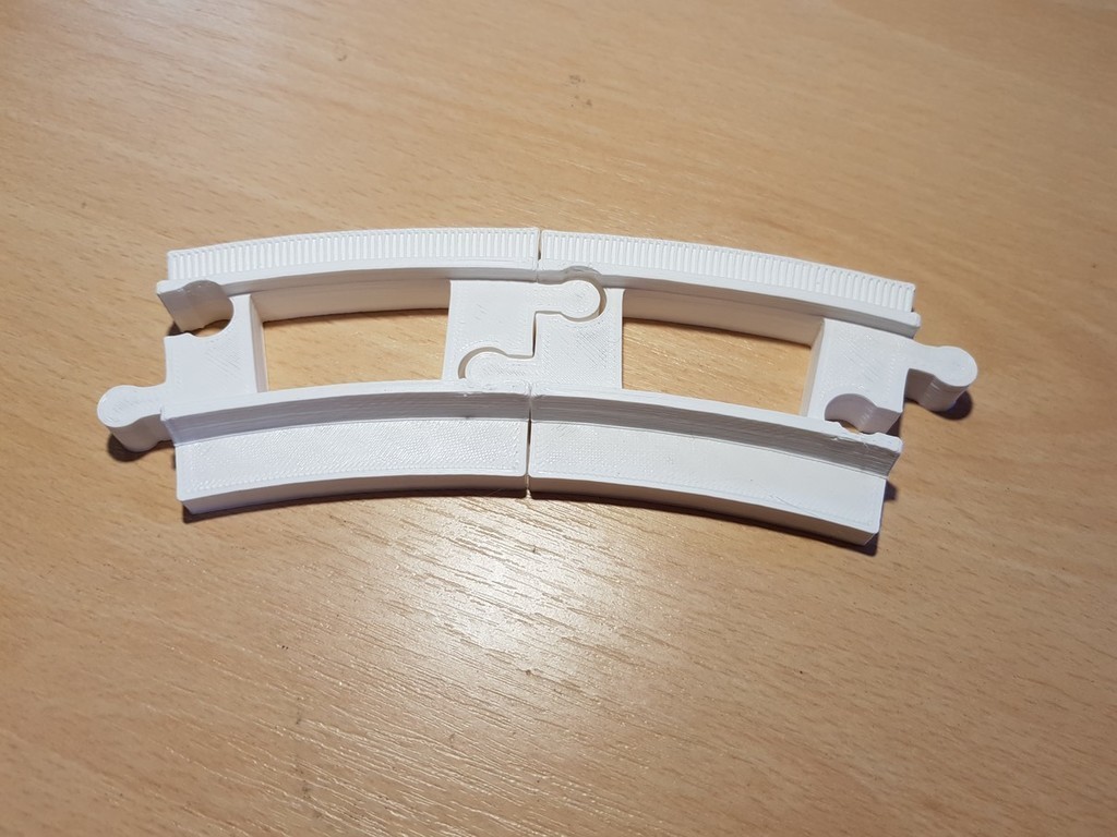 Download free STL file LEGO Duplo train track: curved (half size) • 3D ...