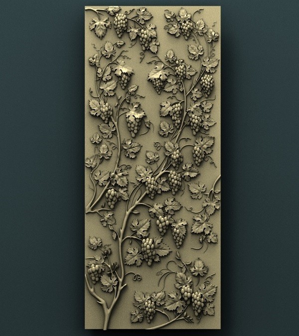 Free STL file Grape Wall Panel 🍇・Model to download and 3D print・Cults