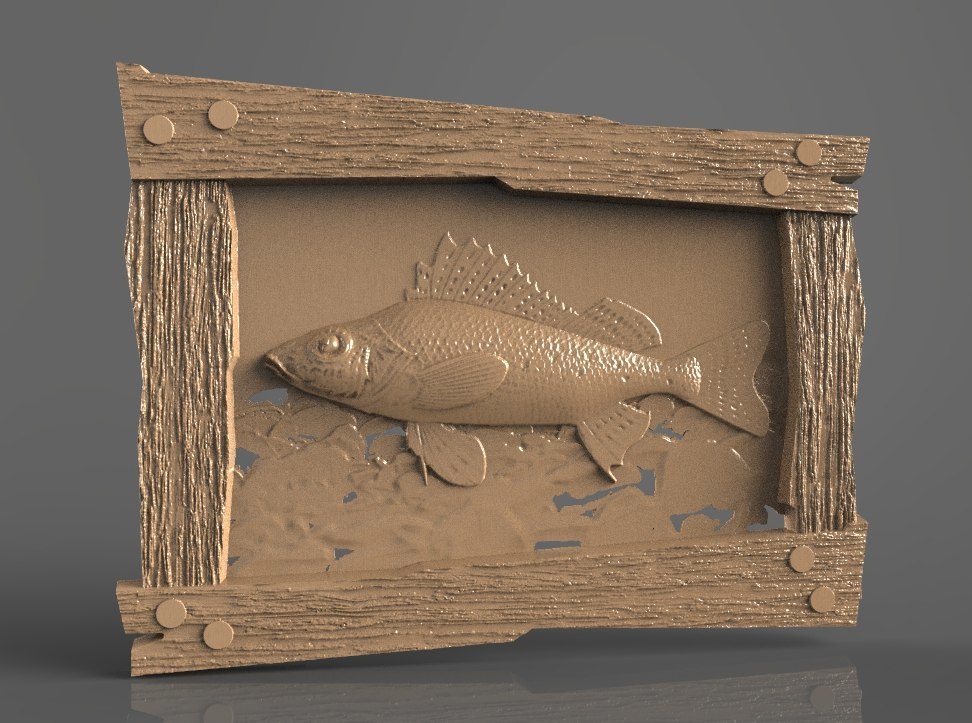 Free STL file fish in a river wooden frame cnc 🐠・3D printable model to ...