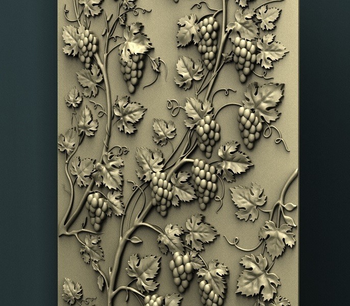 Free STL file Grape Wall Panel 🍇・Model to download and 3D print・Cults