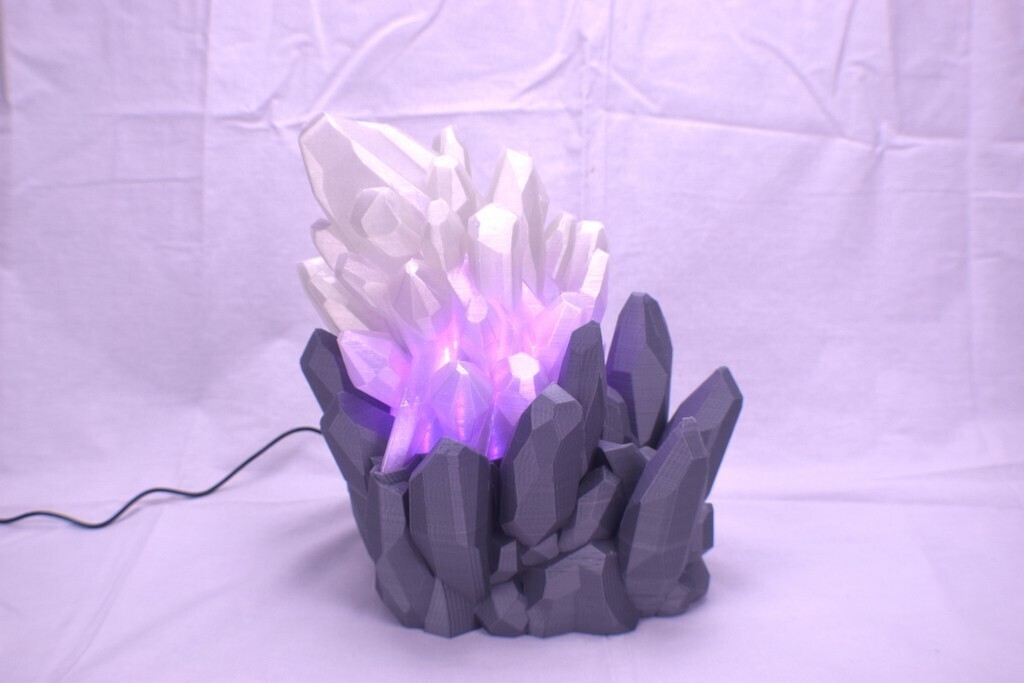 Free STL file Crystal LED Lamp 🔮・3D printing idea to download・Cults