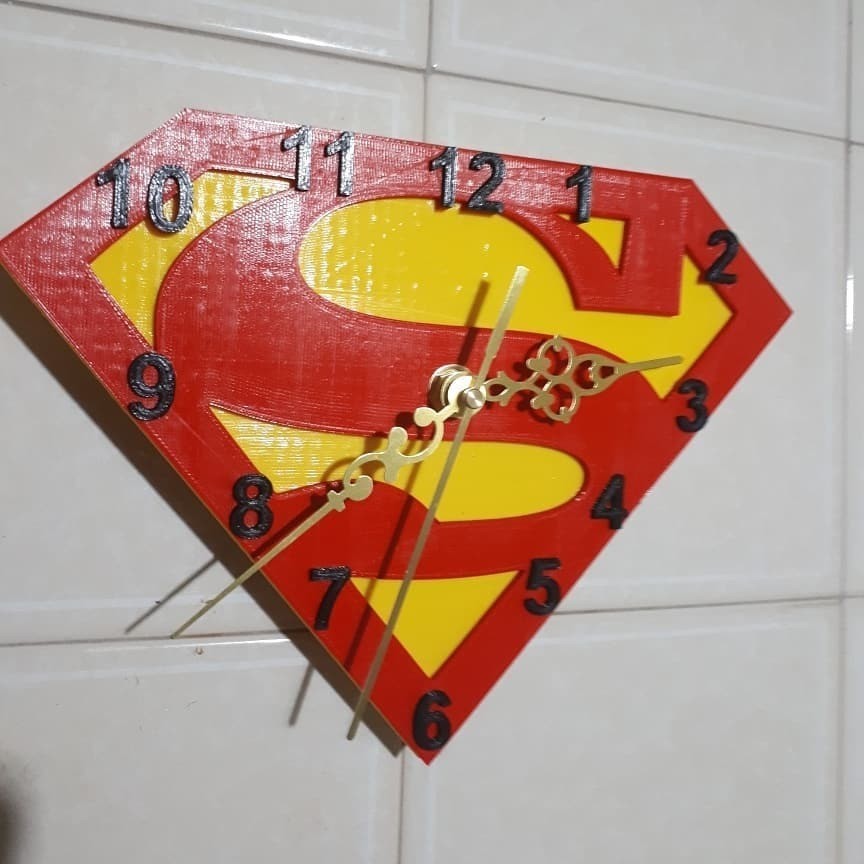 3D printer Superman wall clock • made with prusa・Cults