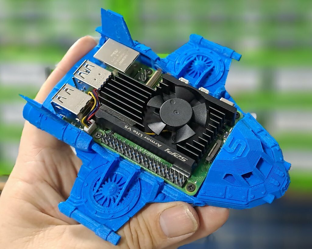 Free 3D file Raspberry Pi 5 Spaceship case 🚀・3D print model to download・Cults
