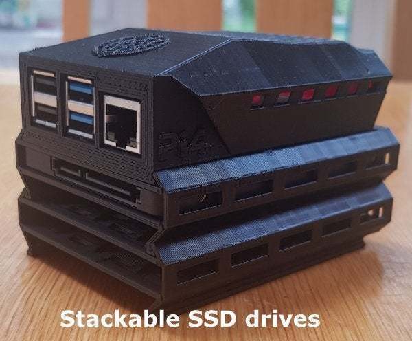 Download free OBJ file Raspberry Pi 4 Case - Overclocked • 3D printable ...