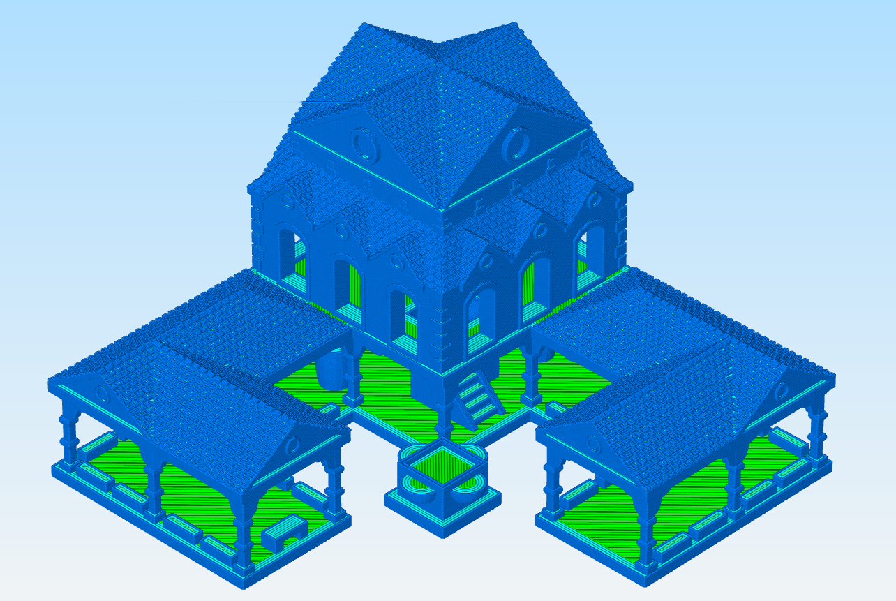 Free OBJ file AOE 2 DE Town Centre 1 v2 🎲・3D print design to download・Cults