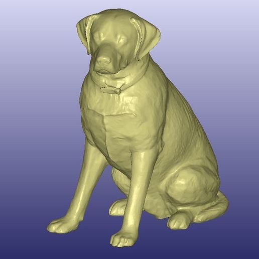 Download free 3D printer model Labrador Sculpture (Dog Statue Color 3D ...
