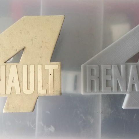 Download STL file Renault R4 logo Base • 3D printable template ・ Cults