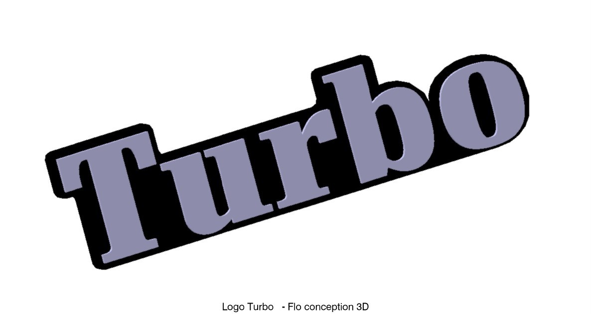 Archivo STL Logo Turbo salpicadero・Design para impresora 3D para ...