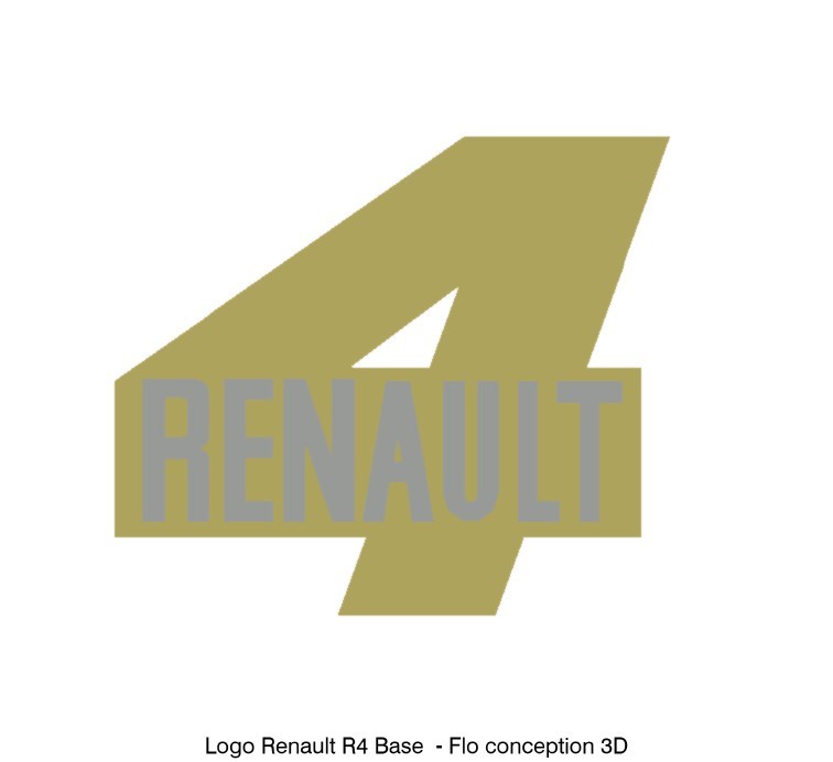 Файл STL Renault R4 logo Base・3D модель для печати скачать・Cults